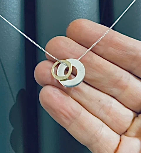 Gold and Silver Double Hoop Pendant by Genna Miller from our Genna ...
